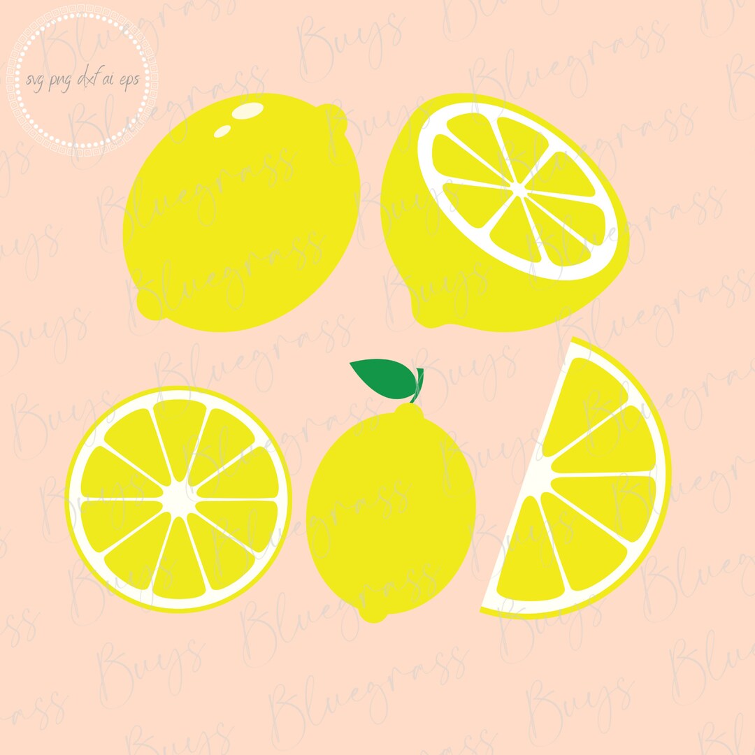 Lemon SVG, Lemon Slice SVG, Fruit Clipart, Digital Download, Cricut ...