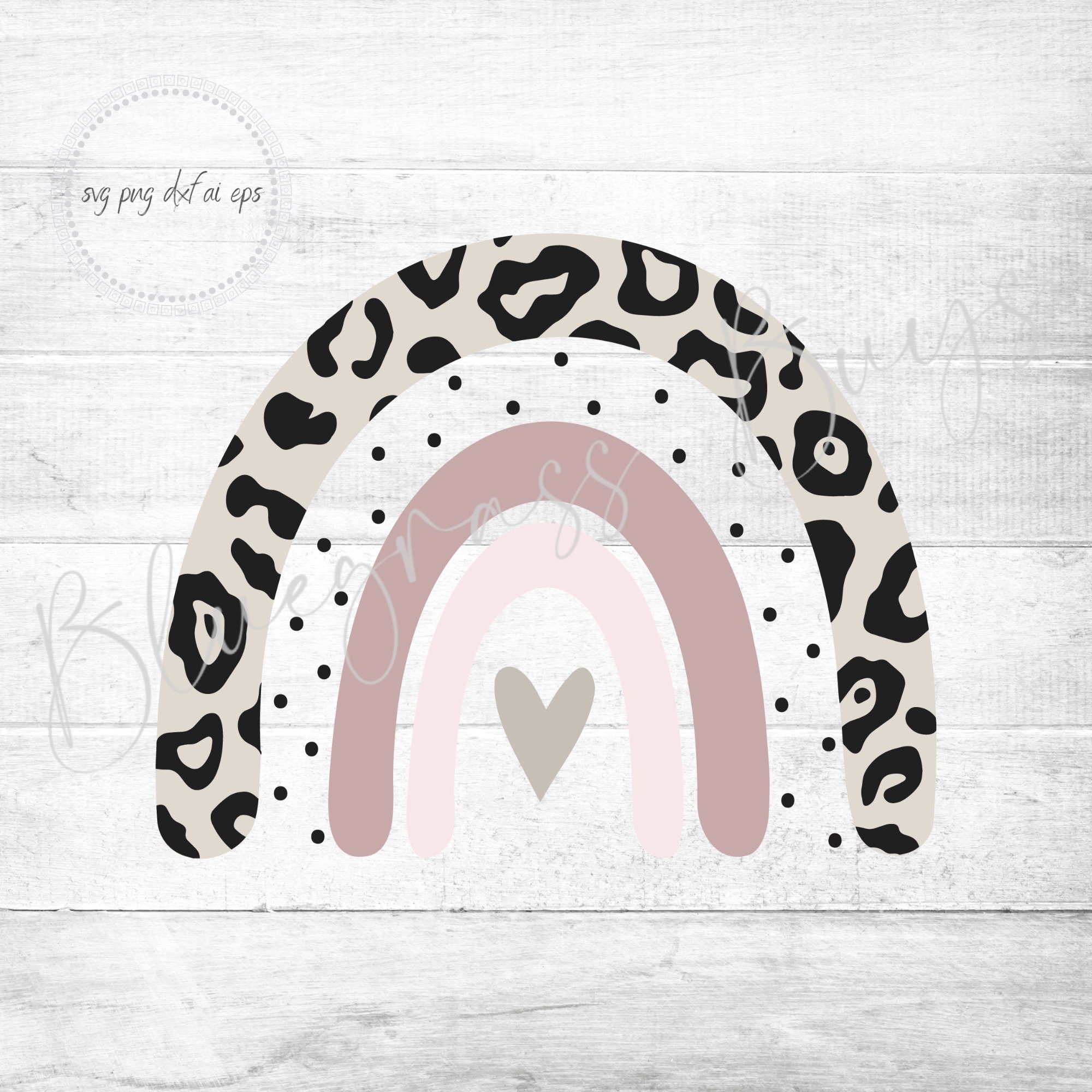 Rainbow SVG Leopard Rainbow SVG Leopard Print Cut File | Etsy