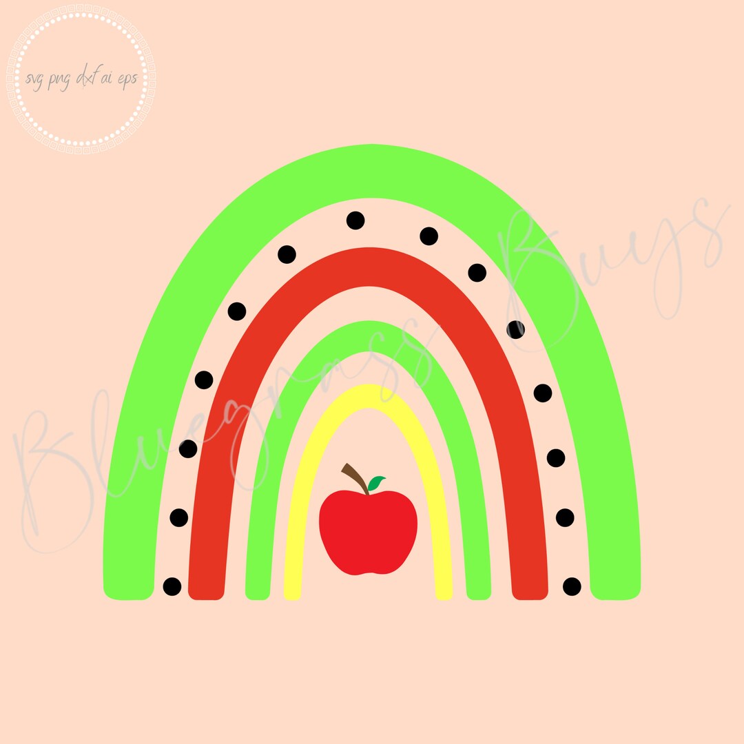 School Rainbow SVG Boho Teacher Rainbow SVG Rainbow Clipart Digital ...
