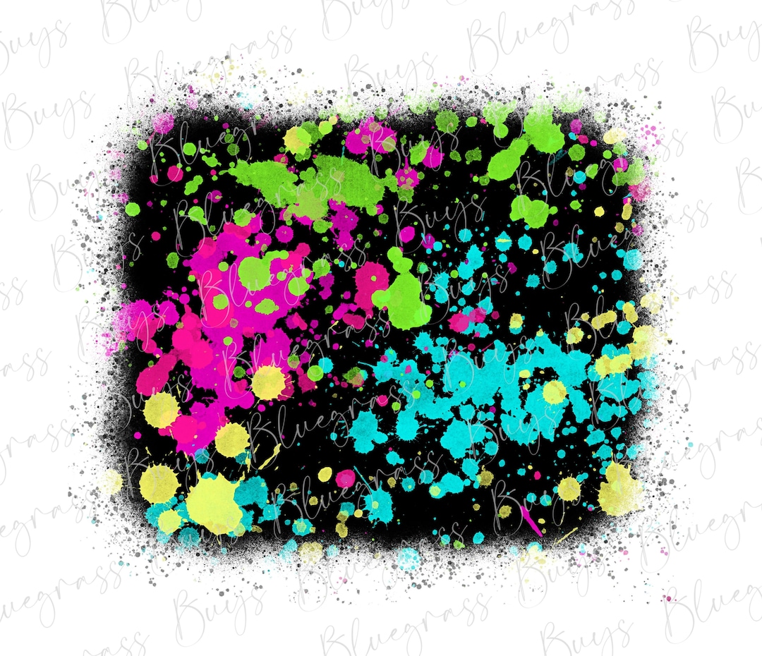 Neon Paint Splatter Background PNG, Neon Splatter Background ...