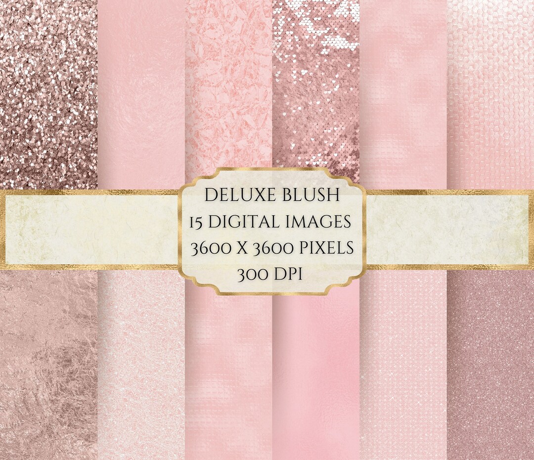 Blush Digital Paper, Metallic Texture, Glitter Texture Paper, Printable ...