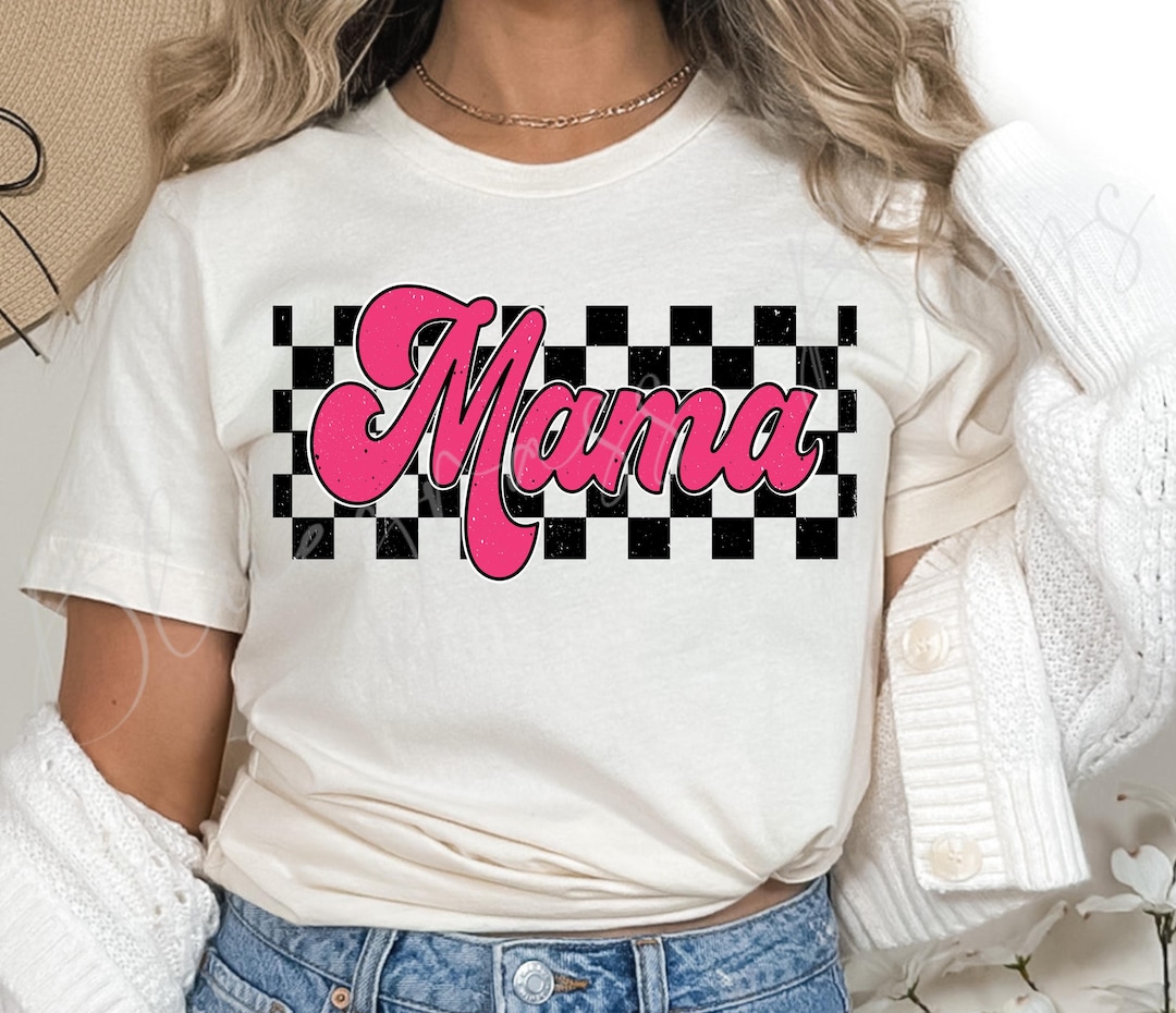 Retro Checkered Mama PNG, Mama Checkered, Mama T-shirt Design, Retro ...