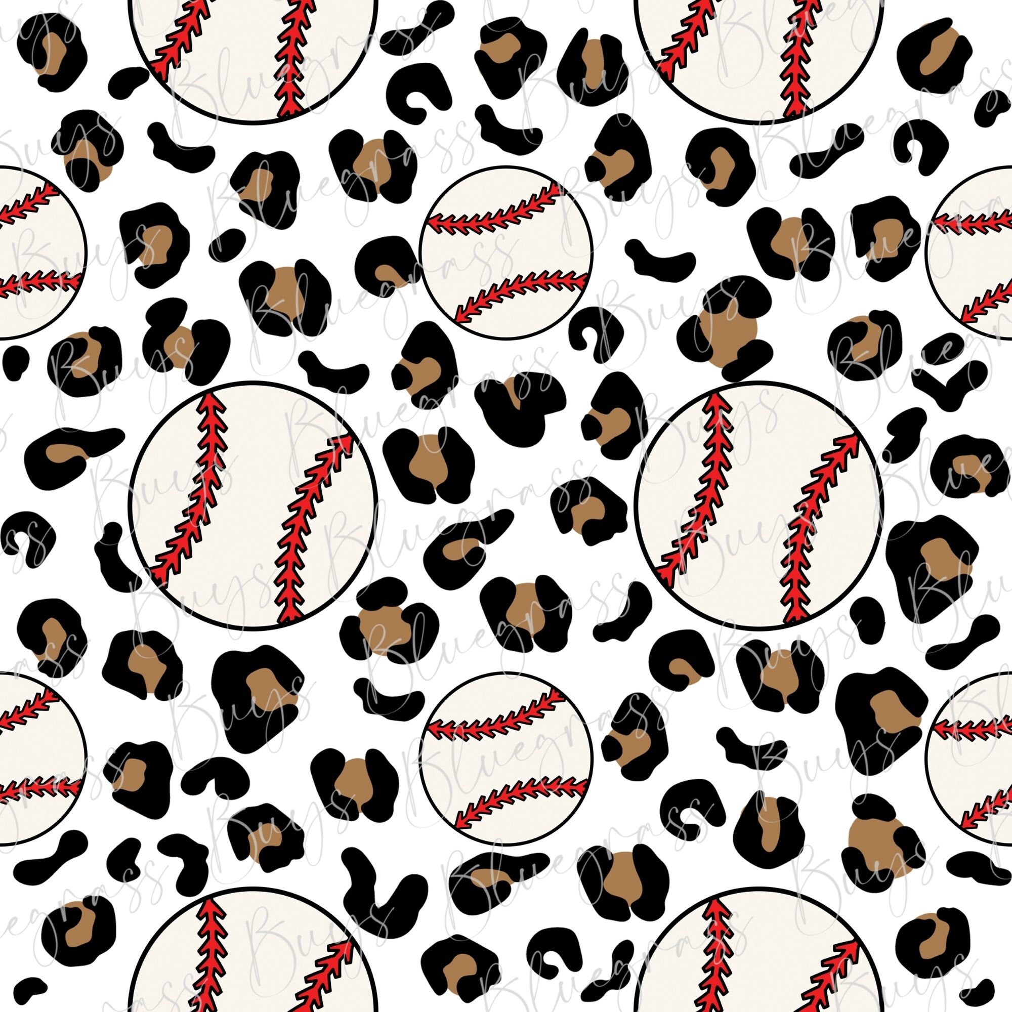 Seamless Leopard Baseball Pattern PNG Baseball Pattern - Etsy