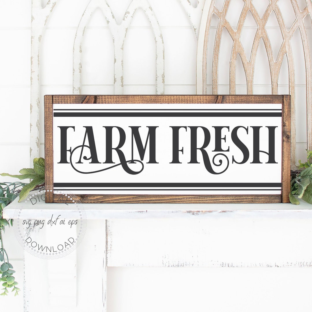 Farm Fresh SVG - Fresh Produce SVG - Farmhouse Sign SVG - Etsy
