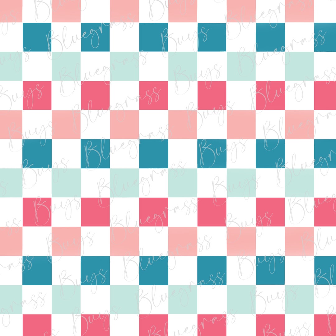 Seamless Checkered Pattern, Retro Color Pattern, Digital Background - Etsy