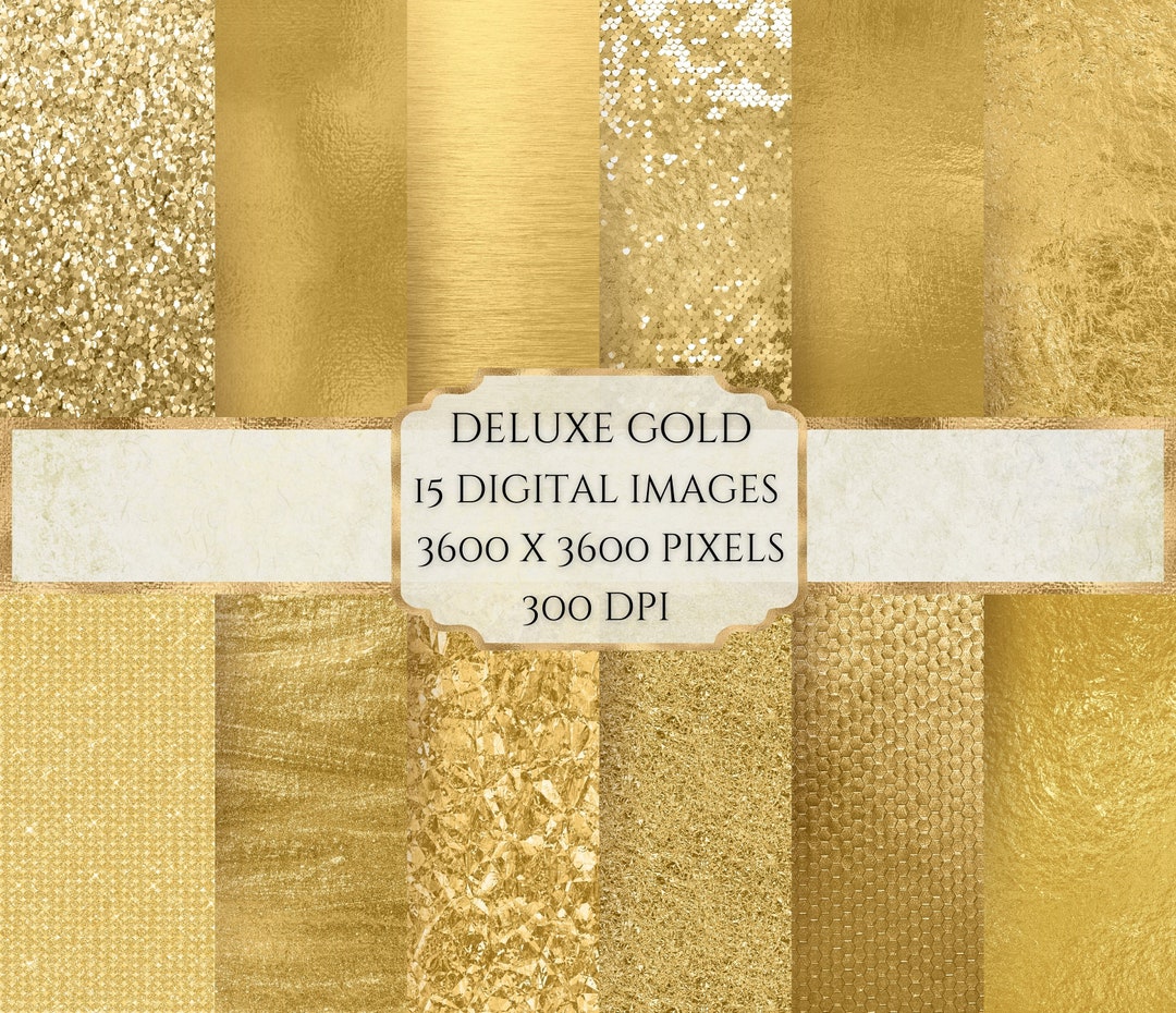 Gold Digital Paper, Metallic Texture, Glitter Texture Paper, Printable ...