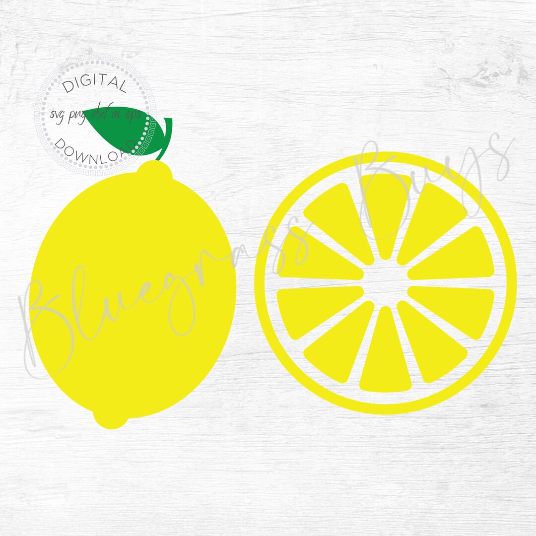 Lemon SVG Lemon Slice SVG Fruit Clipart Digital Download - Etsy