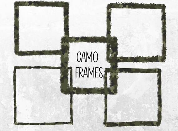 Distressed Camouflage Frame PNG Grunge Camo Background Frame | Etsy