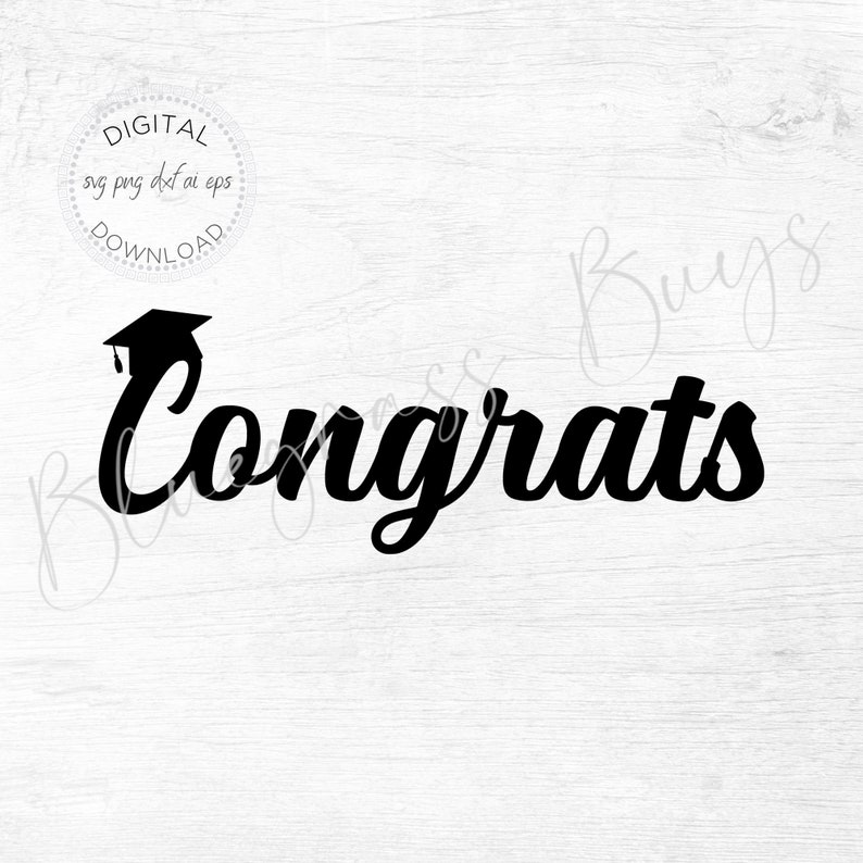 Congrats Grad SVG Graduation Cut File Graduation Hat SVG - Etsy
