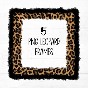 Distressed Black Leopard Frames PNG, Grunge Leopard Background Frame ...