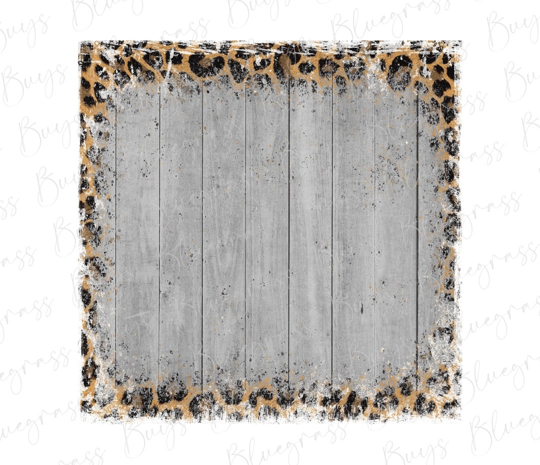 Leopard and Wood Background PNG, Grunge Leopard Wood Frame PNG - Etsy