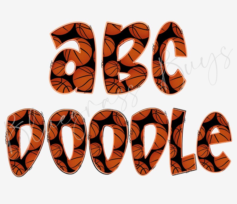 Basketball Alphabet Letters PNG Bundle, Alphabet Clipart, Basketball ...