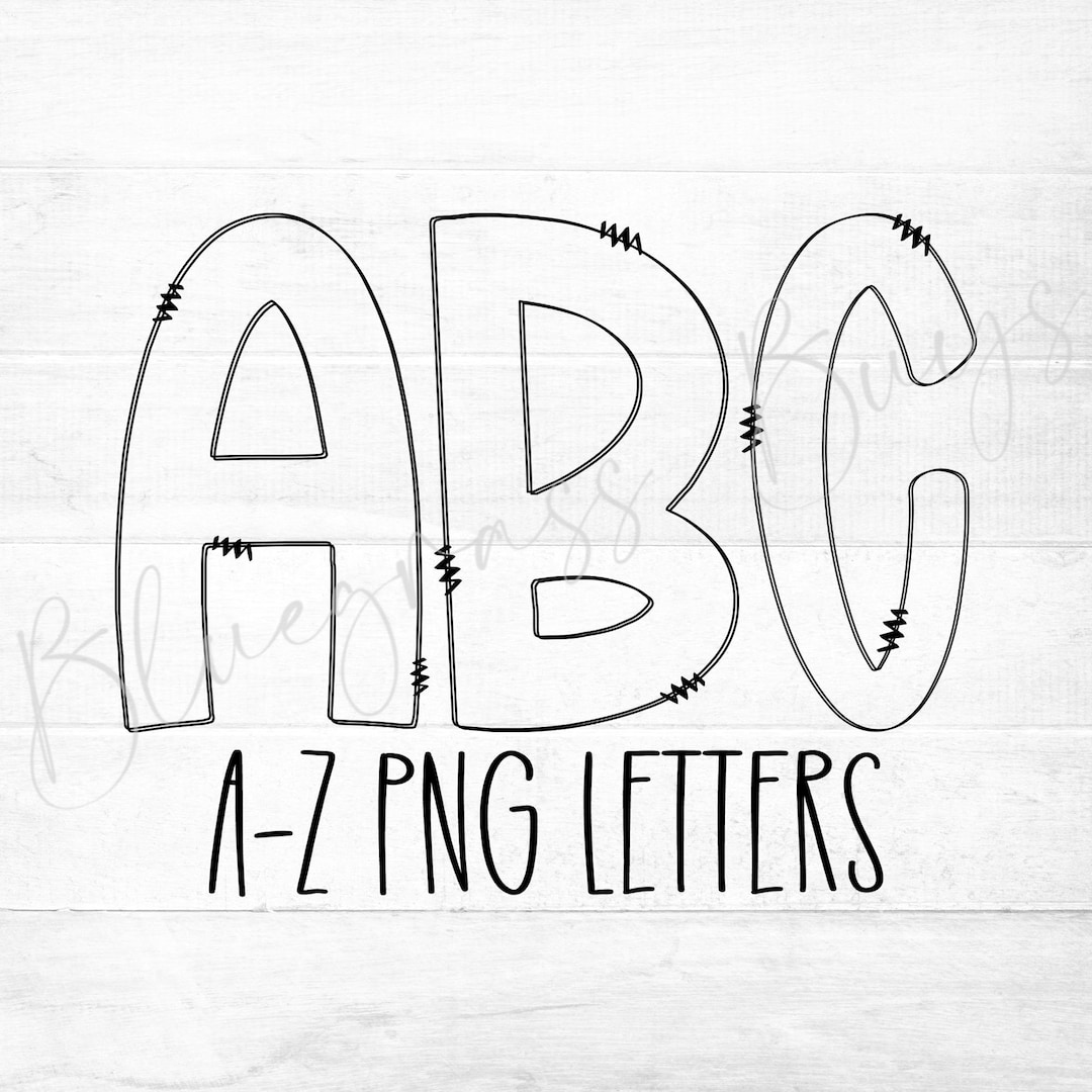 Create Your Own A-Z Doodle Letters, PNG Doodle Alphabet, Sublimation ...