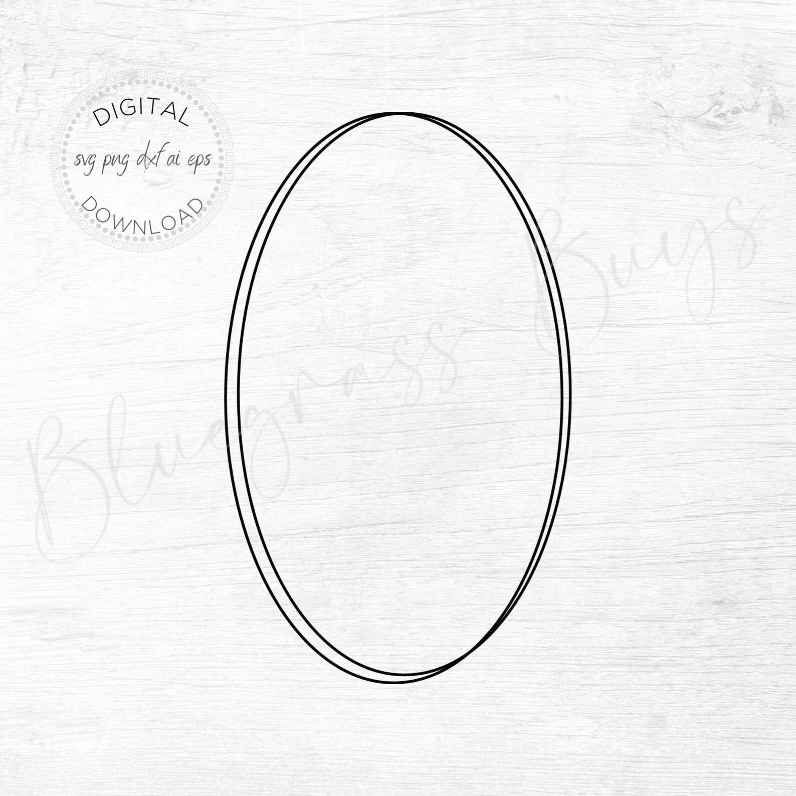 Double Oval Frame SVG Geometric Double Oval Frame SVG | Etsy