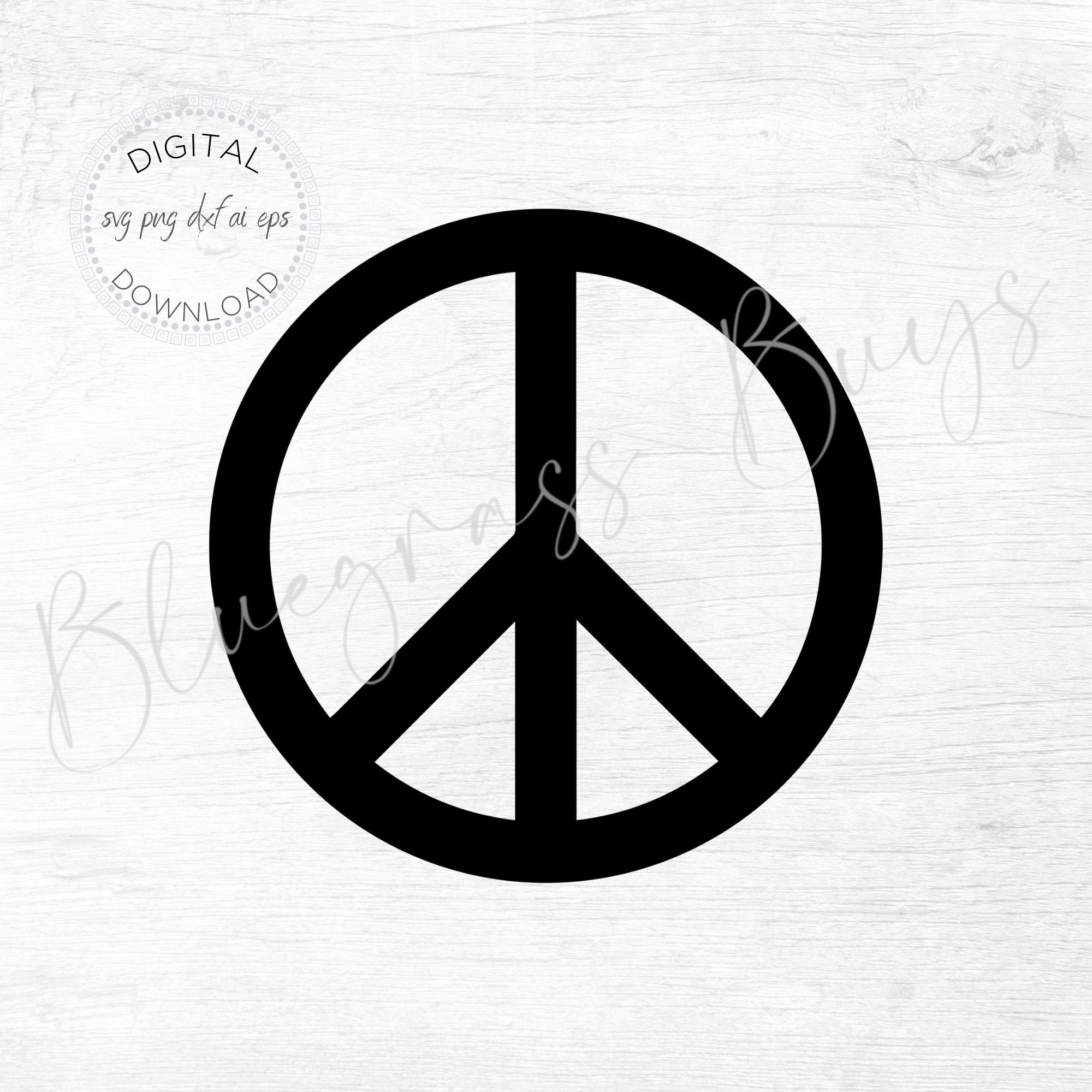 Peace Sign SVG Peace Symbol SVG Peace Logo Cut File | Etsy