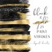 Black and Gold Paint Strokes, Brush Stroke Clipart, Paint Stroke ...