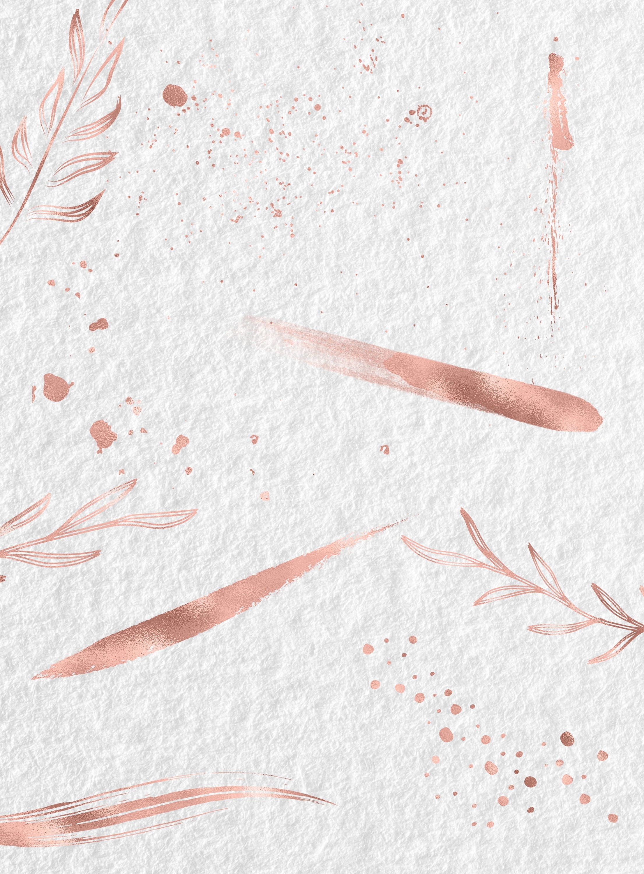 Rose Gold Foil Leaves PNG Gold Botanical Elements Leaf - Etsy