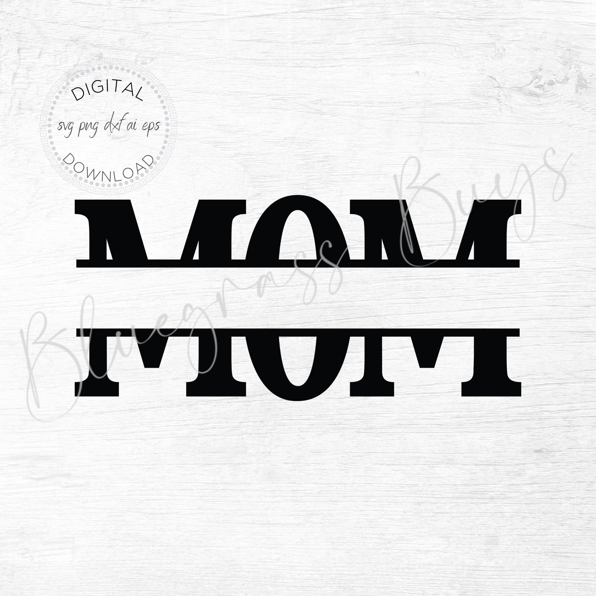 Mom Split Frame Svg Monogram Frame Mom Svg Digital Etsy
