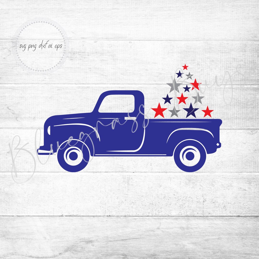4th of July Truck SVG Red Truck SVG Patriotic Truck Cut - Etsy Canada