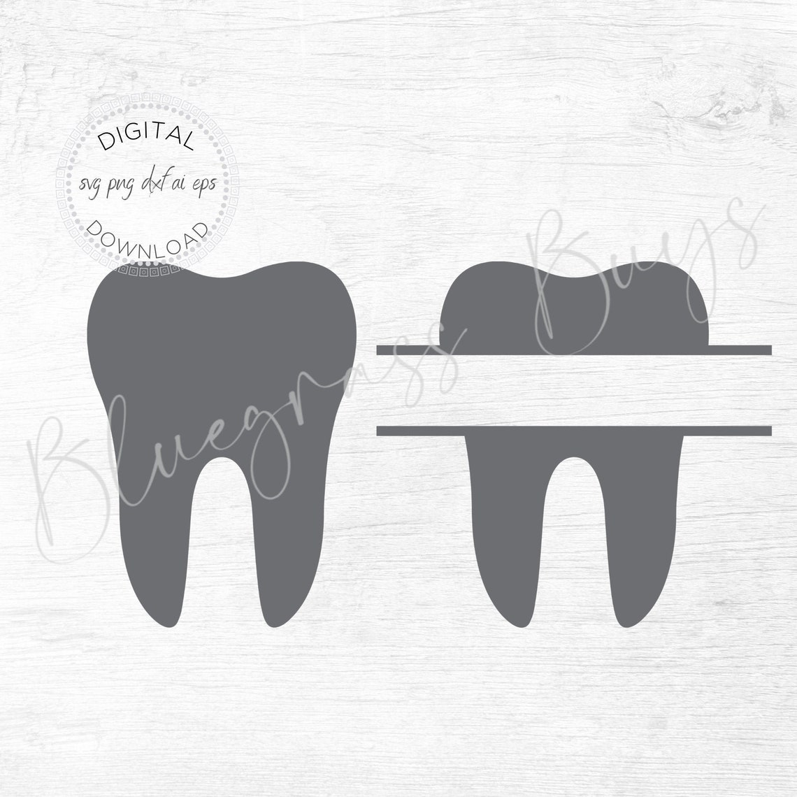 Zahn SVG Zahn Name Rahmen SVG Monogramm Rahmen geschnitten - Etsy.de