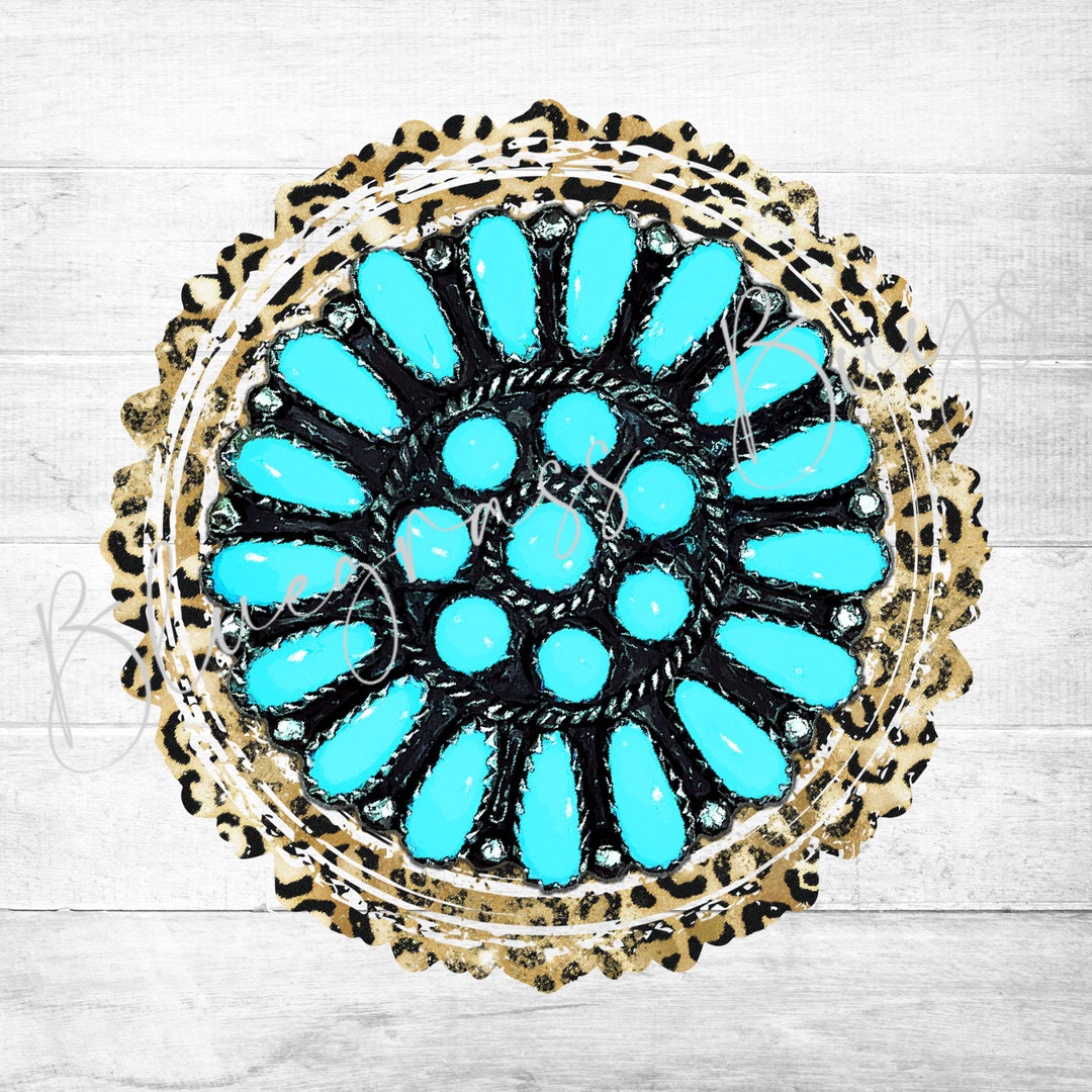 Turquoise Gem and Leopard Background PNG, Distressed Animal Print ...