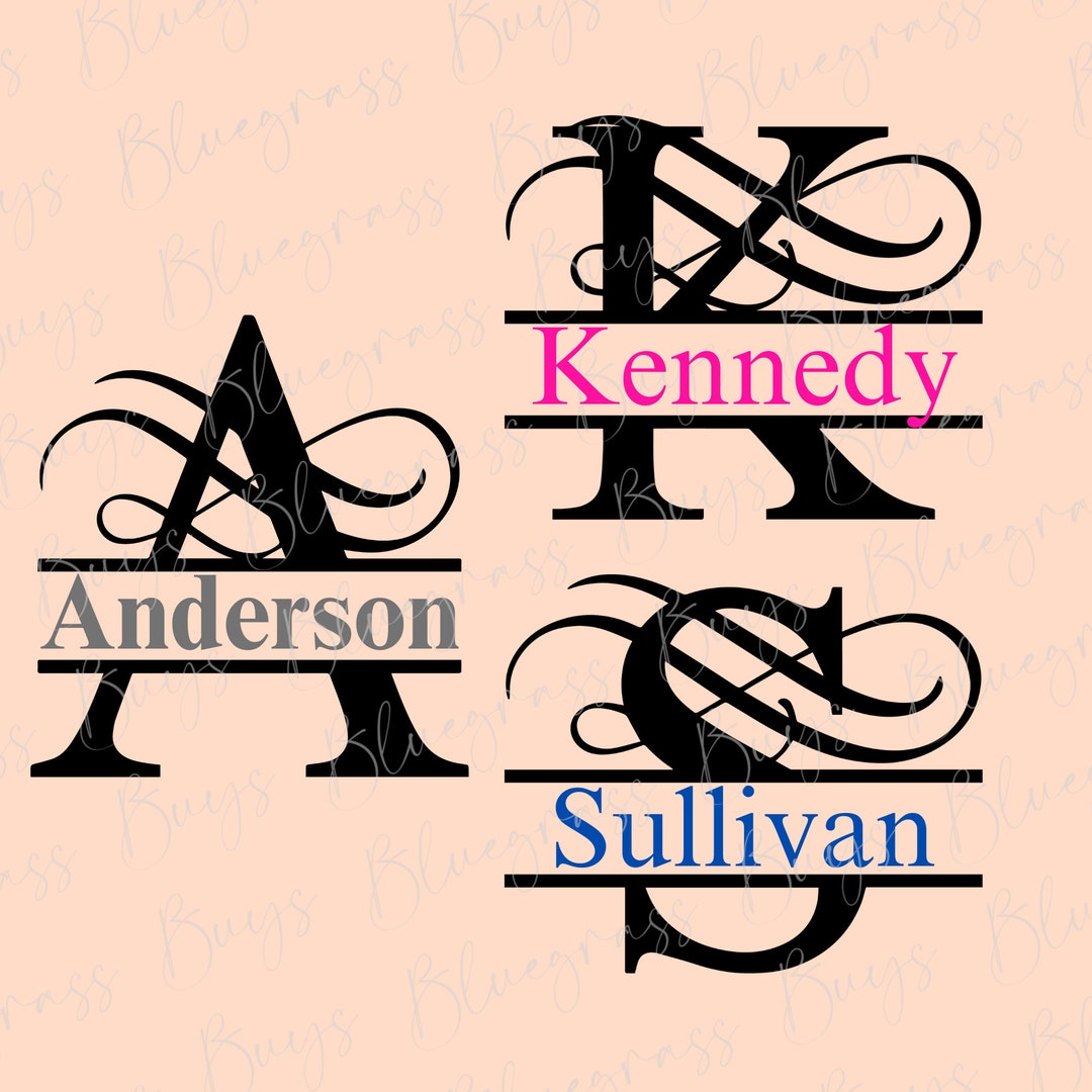 Split Monogram SVG - Monogram Alphabet - Digital Download - Cricut ...