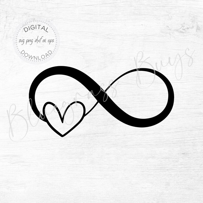 Infinity Heart Symbol SVG Infinity Sign Cut File Forever | Etsy