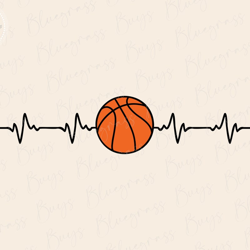 Basketball Heartbeat Svg - Etsy