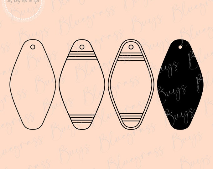Motel Keychain Template Presized | SVG Files for Cricut | Hotel ...