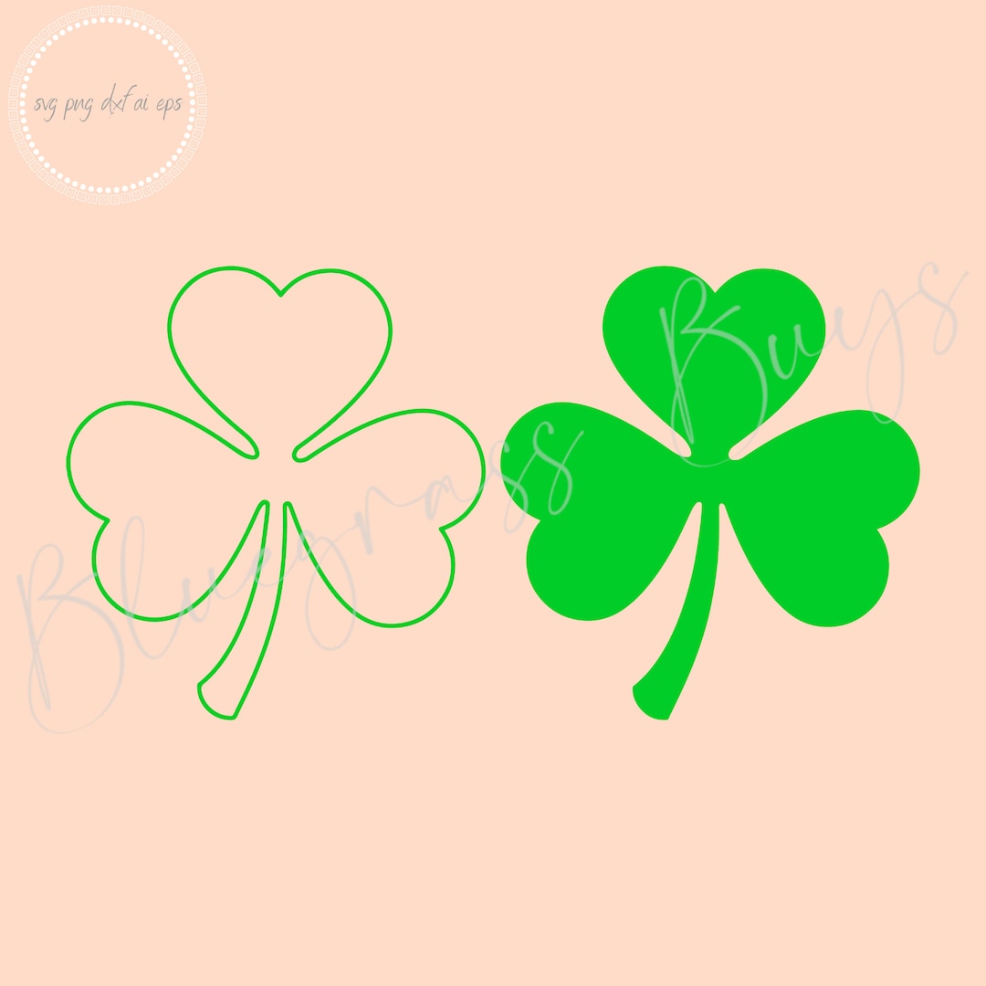 St Patricks Day Shamrock SVG Shamrock Silhouette SVG St. Pattys Day Cut ...