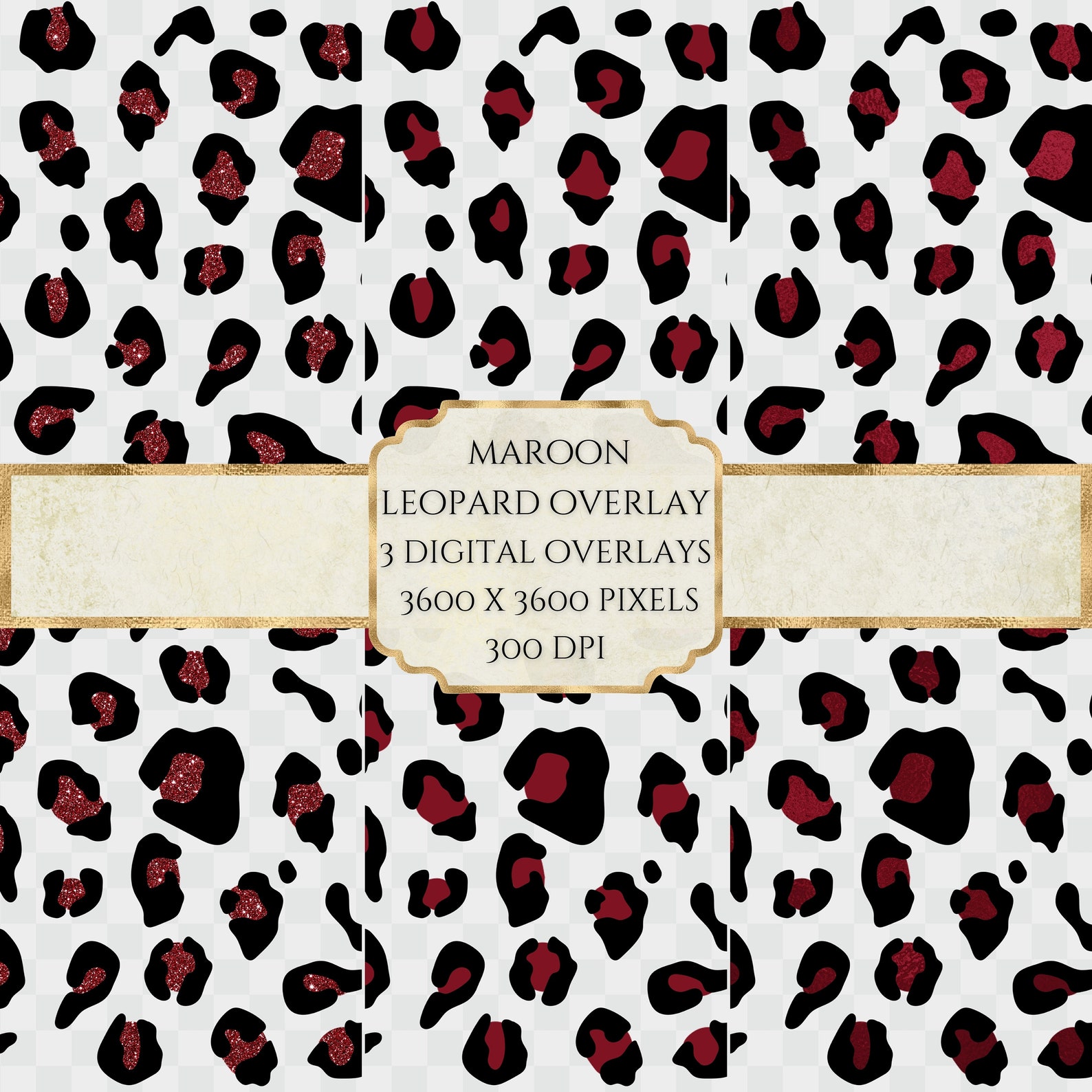 Maroon Leopard Print PNG Overlay, Animal Print Overlay, PNG Sublimation ...