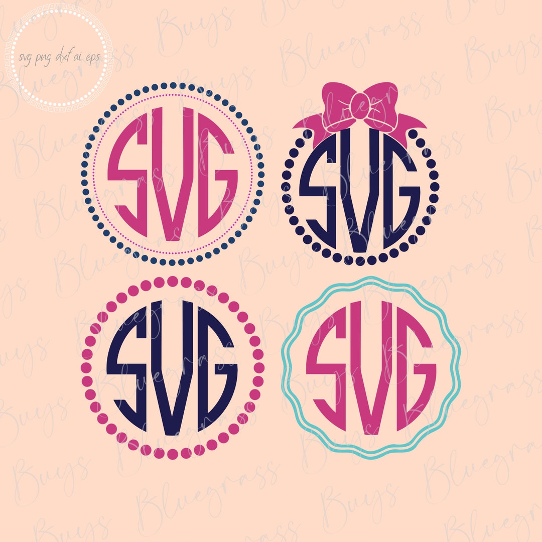 Monogram Frame Bundle SVG, Name Frame Png, Digital Download, Cricut ...