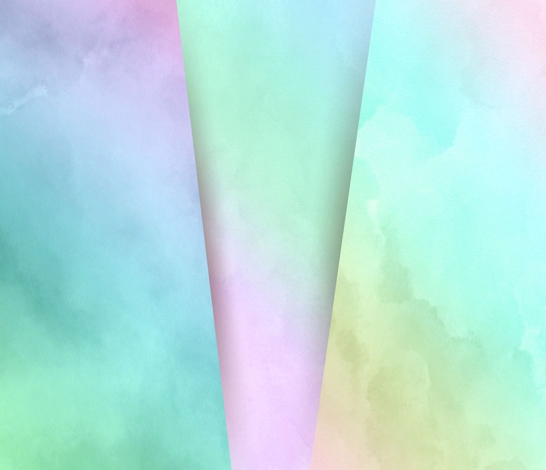 Pastel Watercolor Digital Paper, Watercolor Texture, Printable ...