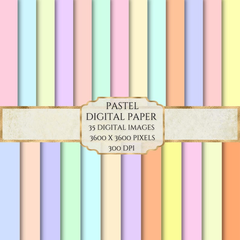 Pastel Digital Paper, Digital Paper Pastels, Solid Color Paper JPG - Etsy