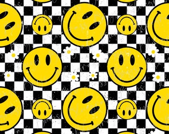 Smiley Face Seamless - Etsy UK