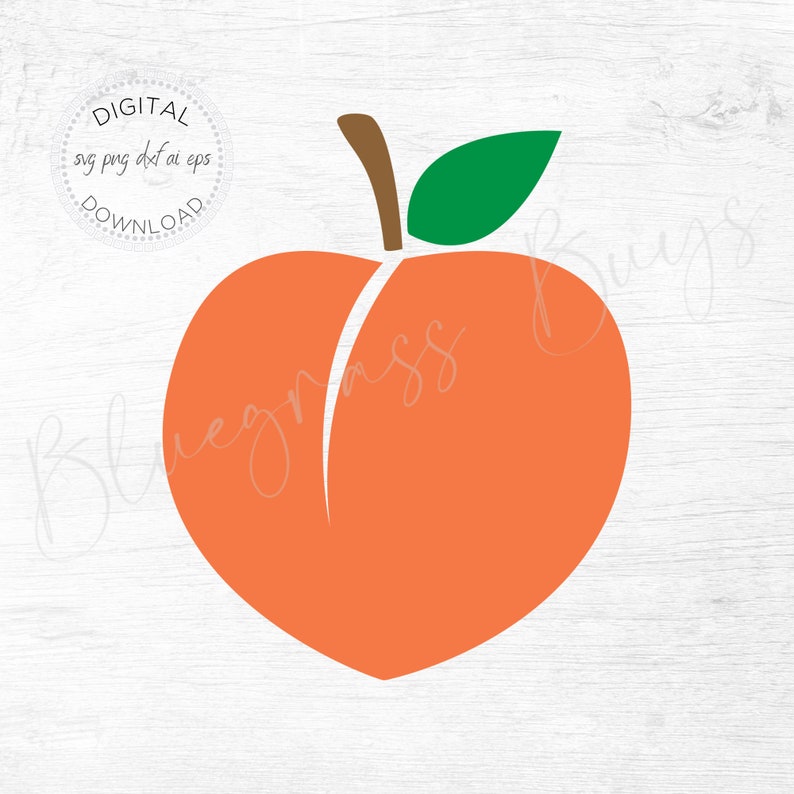 Peach SVG Fruit Clipart Peach Cut File - Etsy Canada