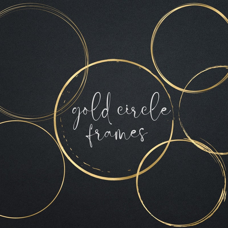 Gold Round Glitter Border - Etsy