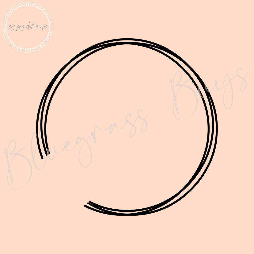 Split Circle Frame SVG, Round Frame Png, Geometric Frame SVG, Frame ...