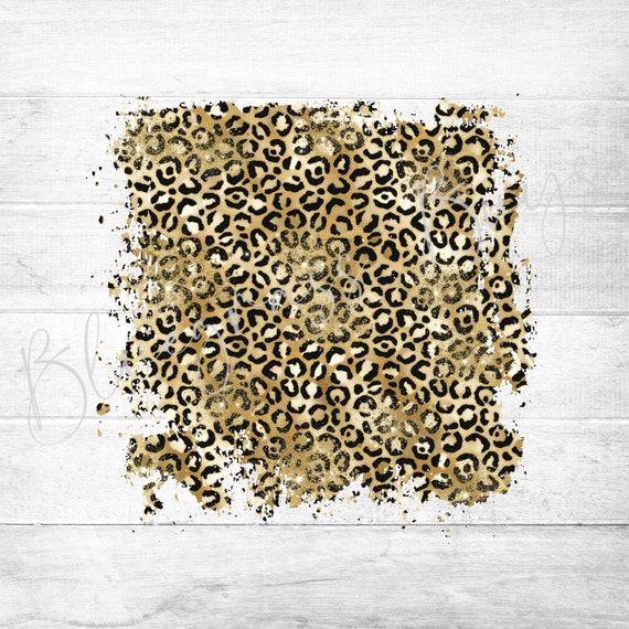 Glitter Leopard Background PNG Grunge Cheetah Print | Etsy