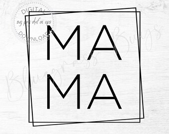 Mama Square Svg | Etsy