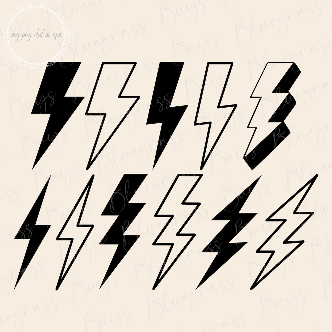 Lightning Bolt Svg - Lightning Svg Bundle, Lightning Bolt Svg, Flash ...