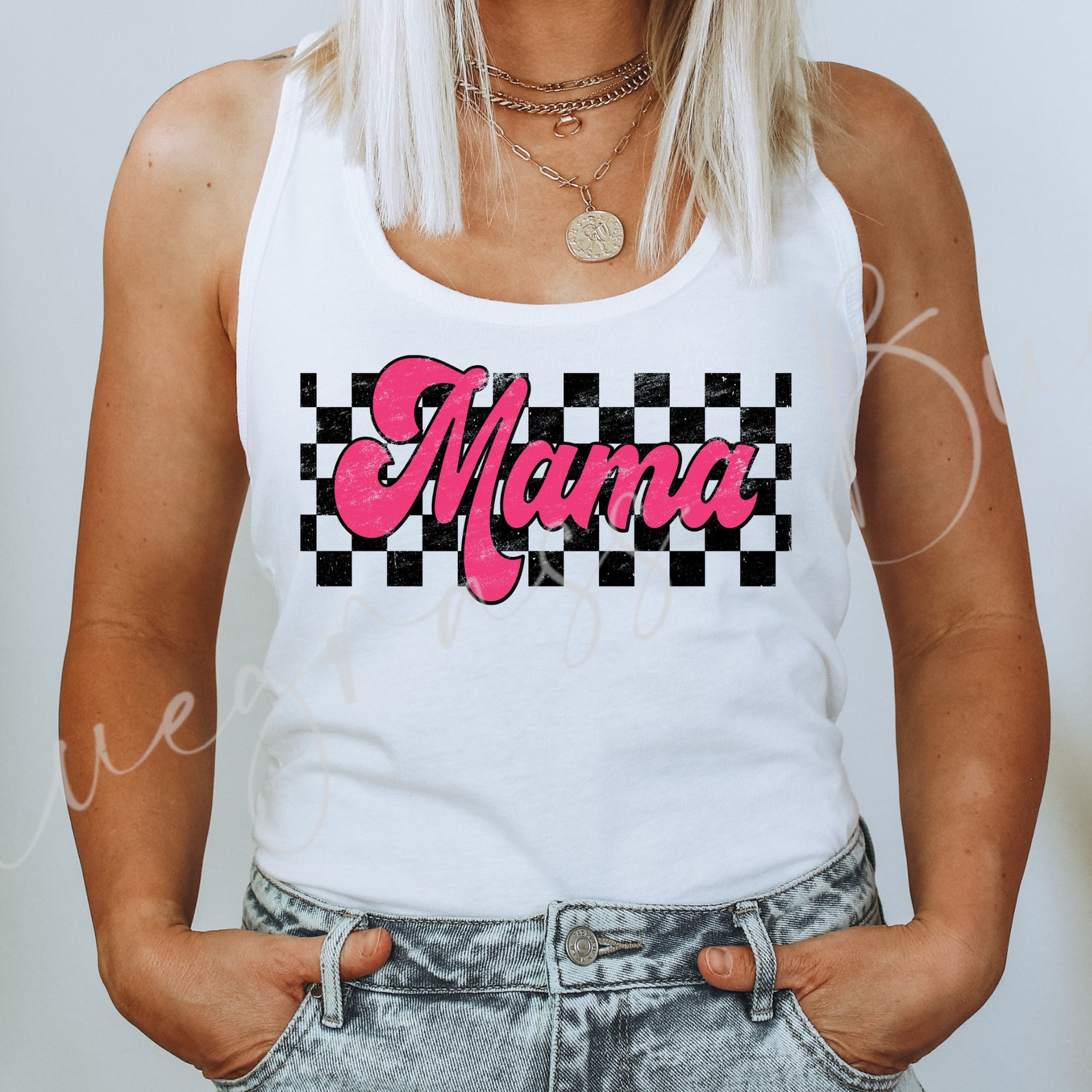 Retro Checkered Mama PNG, Mama Checkered, Mama Shirt Design, Retro Mama ...