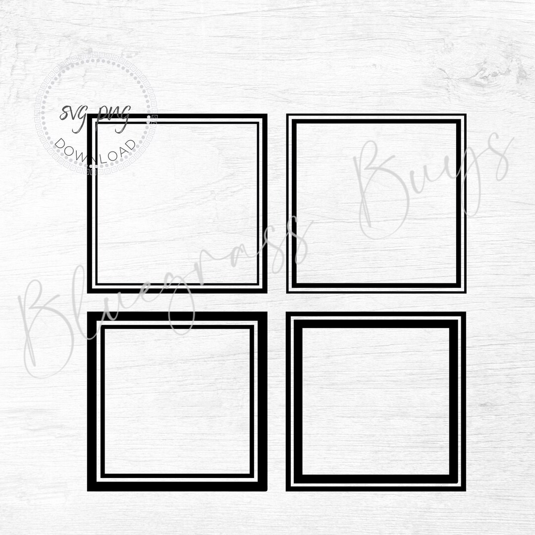 Square Frame SVG Basic Shape Frame Square Monogram SVG - Etsy
