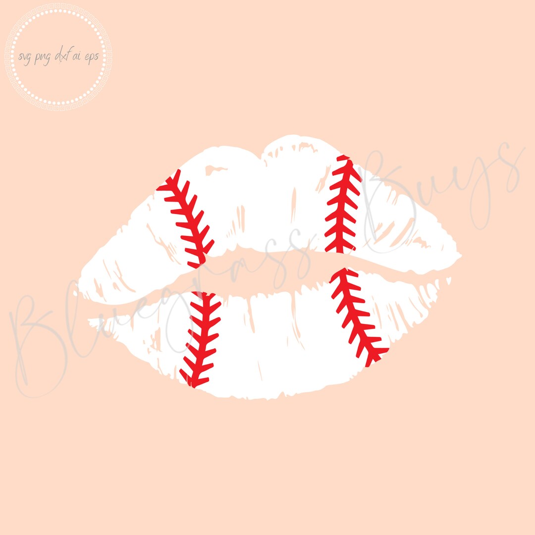 Baseball Lips SVG - Baseball Lace SVG - Digital Download - Cricut ...