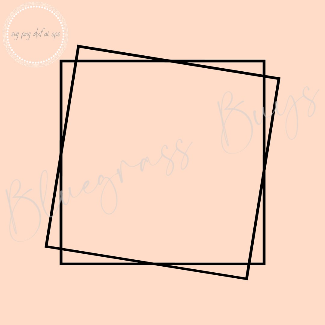 Double Square Frame SVG, Square Border Frame Png, Geometric Frame SVG ...