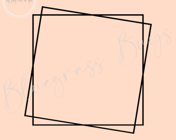 Square Frame Svg, Border Svg, Outline Svg, Png, With Notched Corner ...