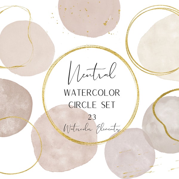Watercolor Circles - Etsy