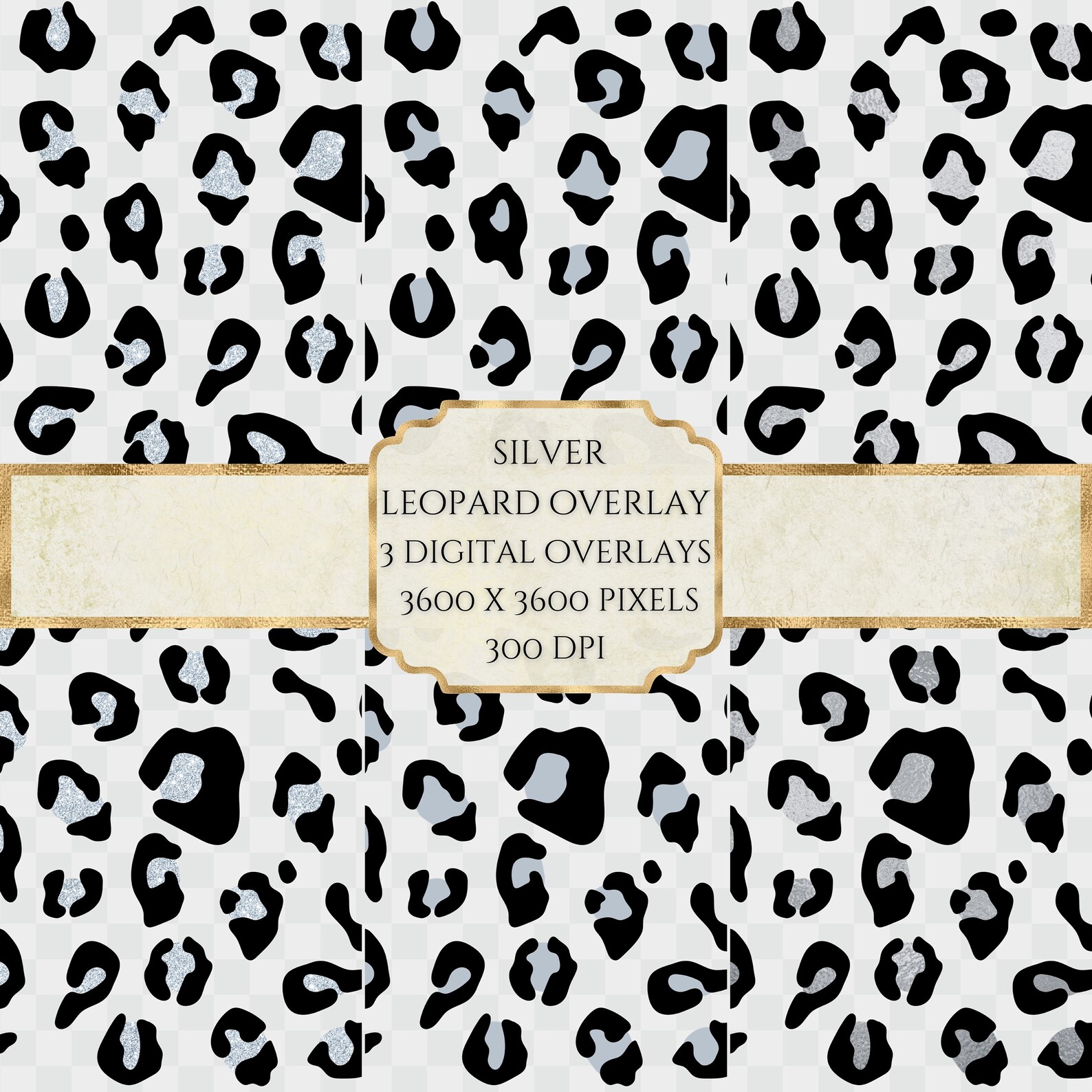 Silver Leopard Print PNG Overlay Animal Print Overlay PNG | Etsy