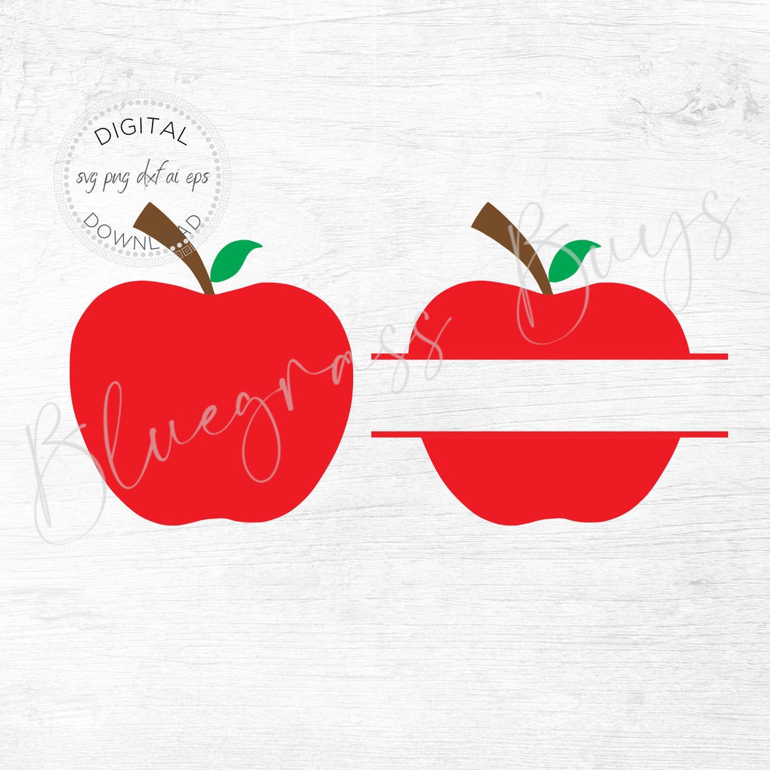 Apple SVG Apple Name Frame SVG Monogram Frame Cut File - Etsy