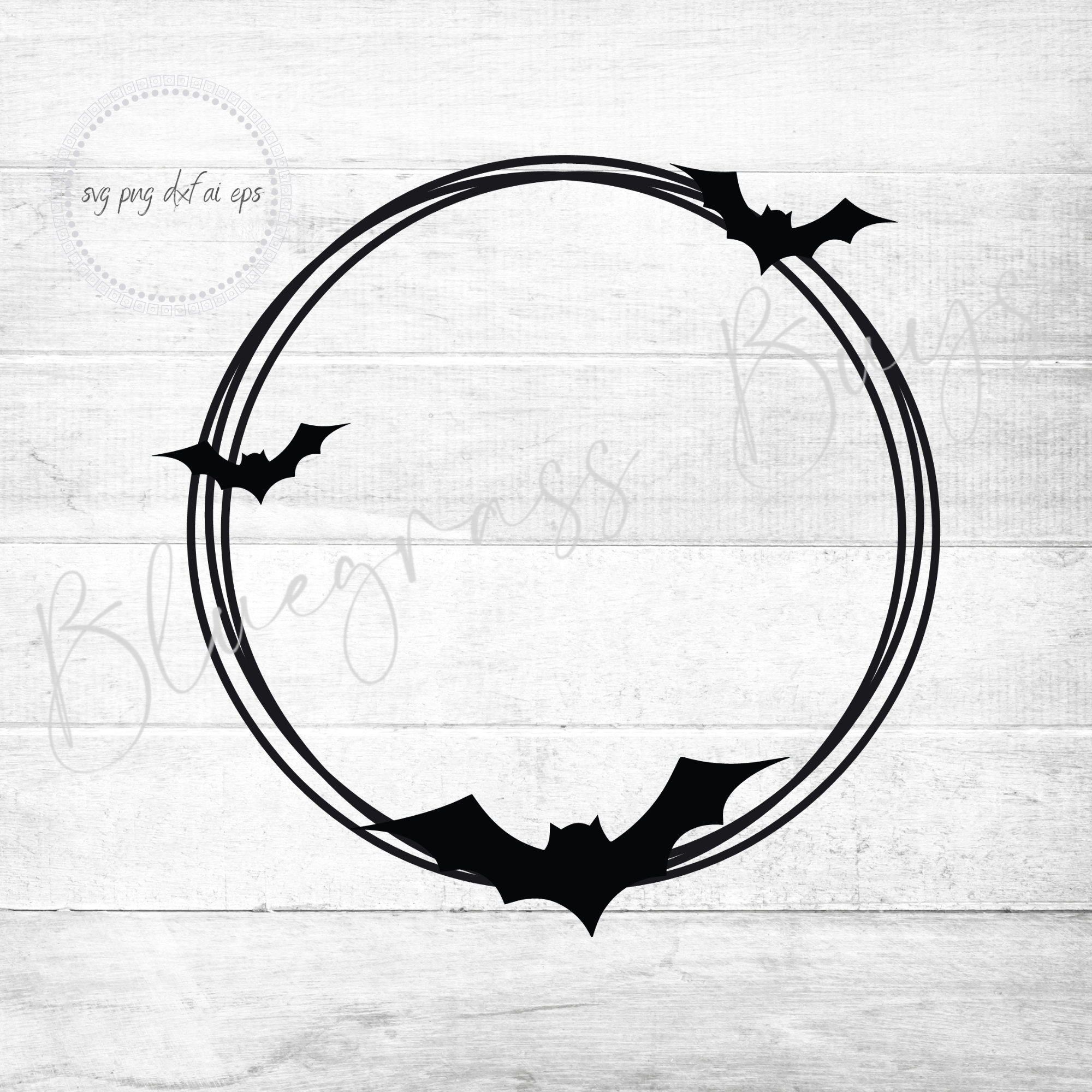 Bat Frame SVG Halloween Clipart Flying Bats Digital - Etsy
